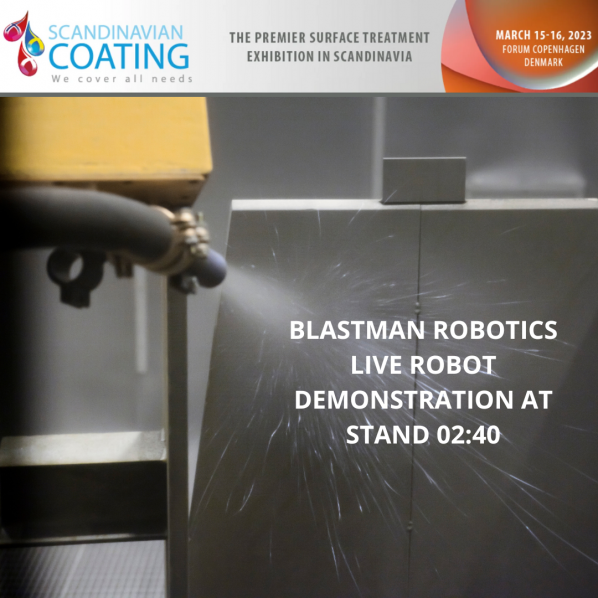 We´re exhibiting at Scandinavian Coating 2023 - Blastman Robotics Ltd